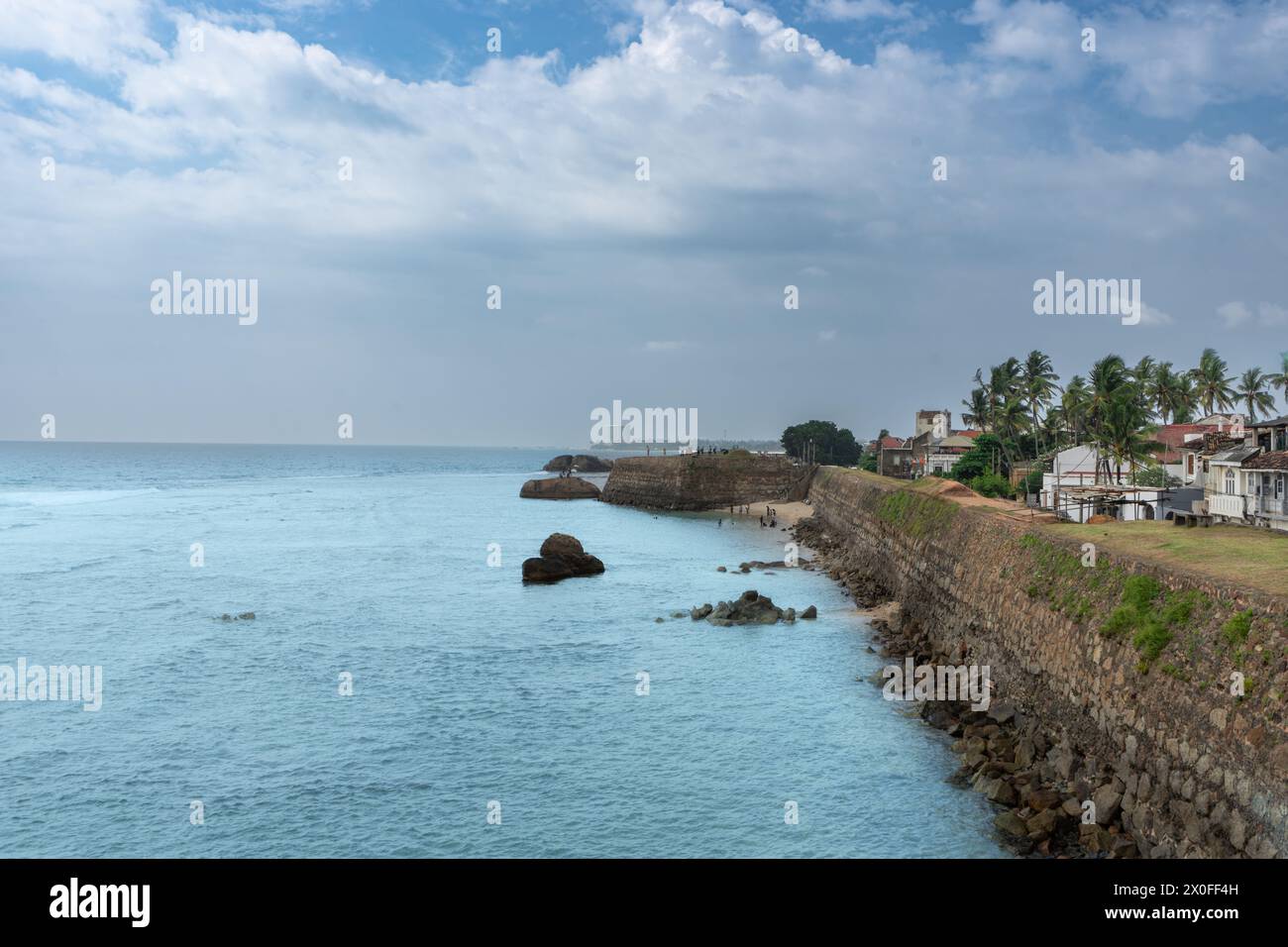 Seaside view of Galle Fort , Sri Lanka. The town is a fusion of ...