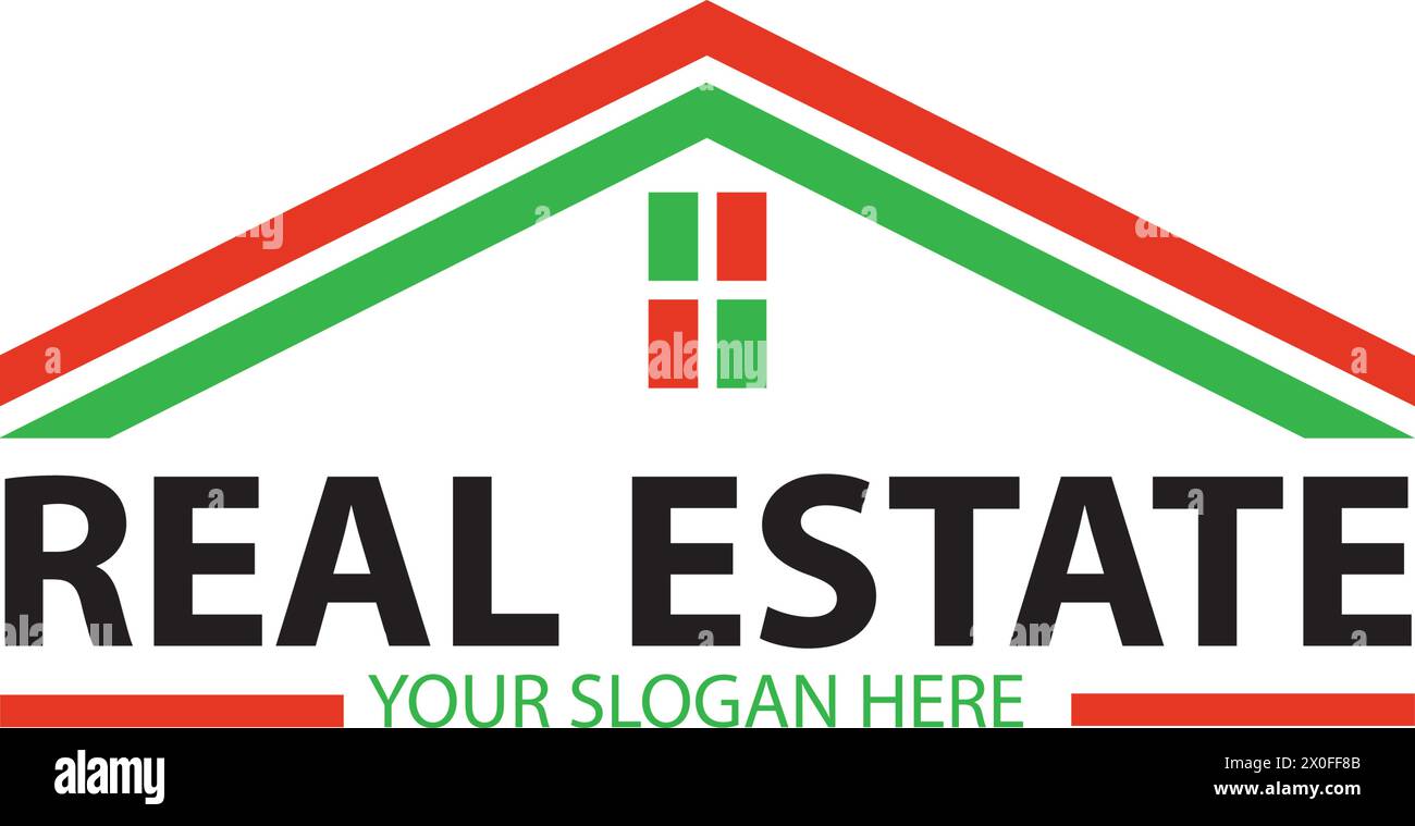 Initial letter real estate logo image. Flat vector logo design template ...
