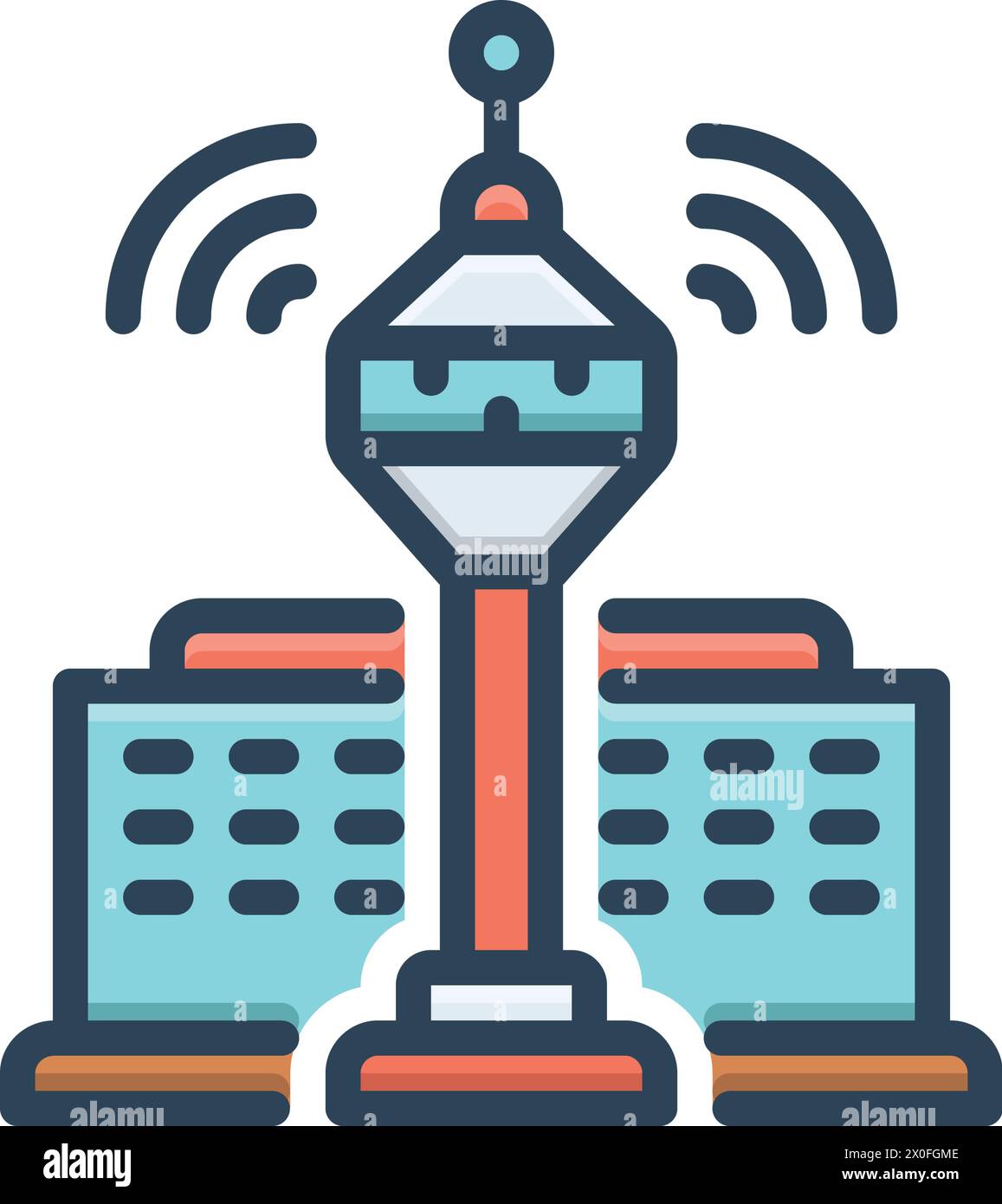 Icon for control tower, airport Stock Vector Image & Art - Alamy