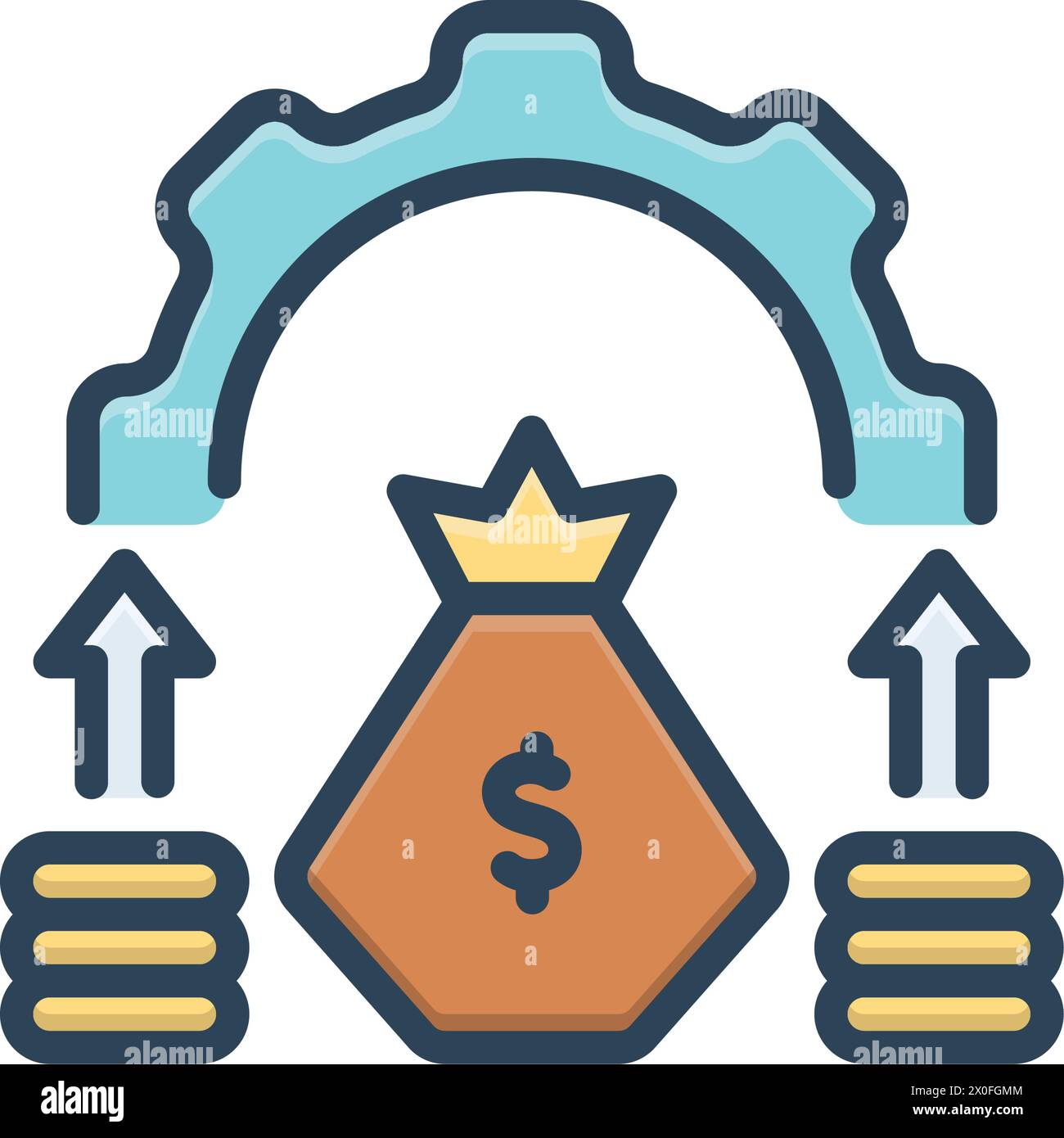 Money increase Stock Vector Images - Alamy