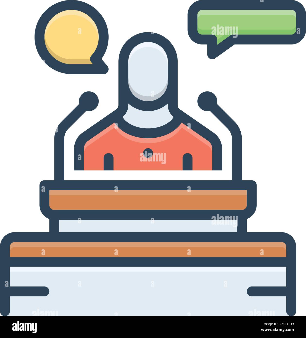 Icon for speech, lecture Stock Vector Image & Art - Alamy