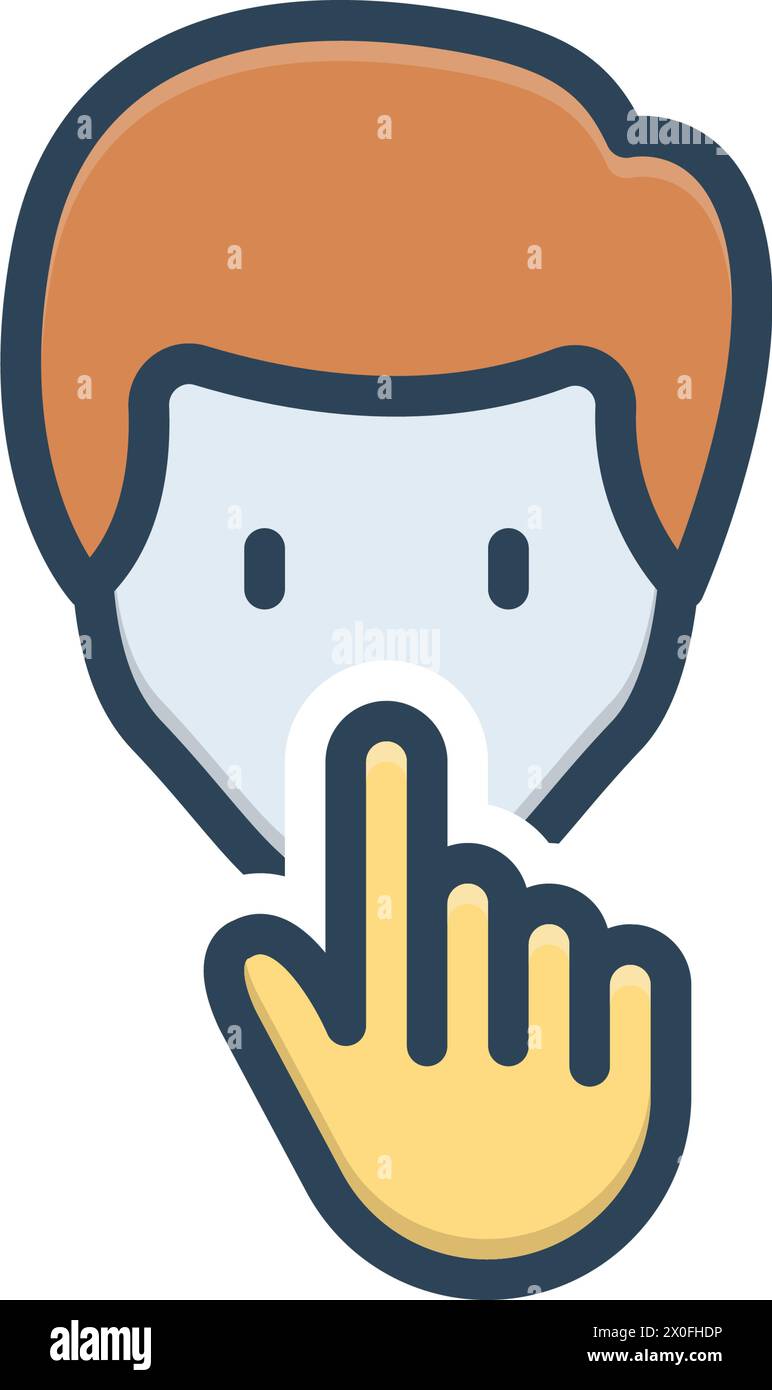 Gesture for silence Stock Vector Images - Alamy