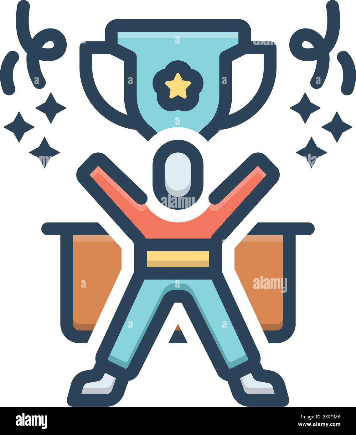 Icon for winner, triumphant Stock Vector Image & Art - Alamy