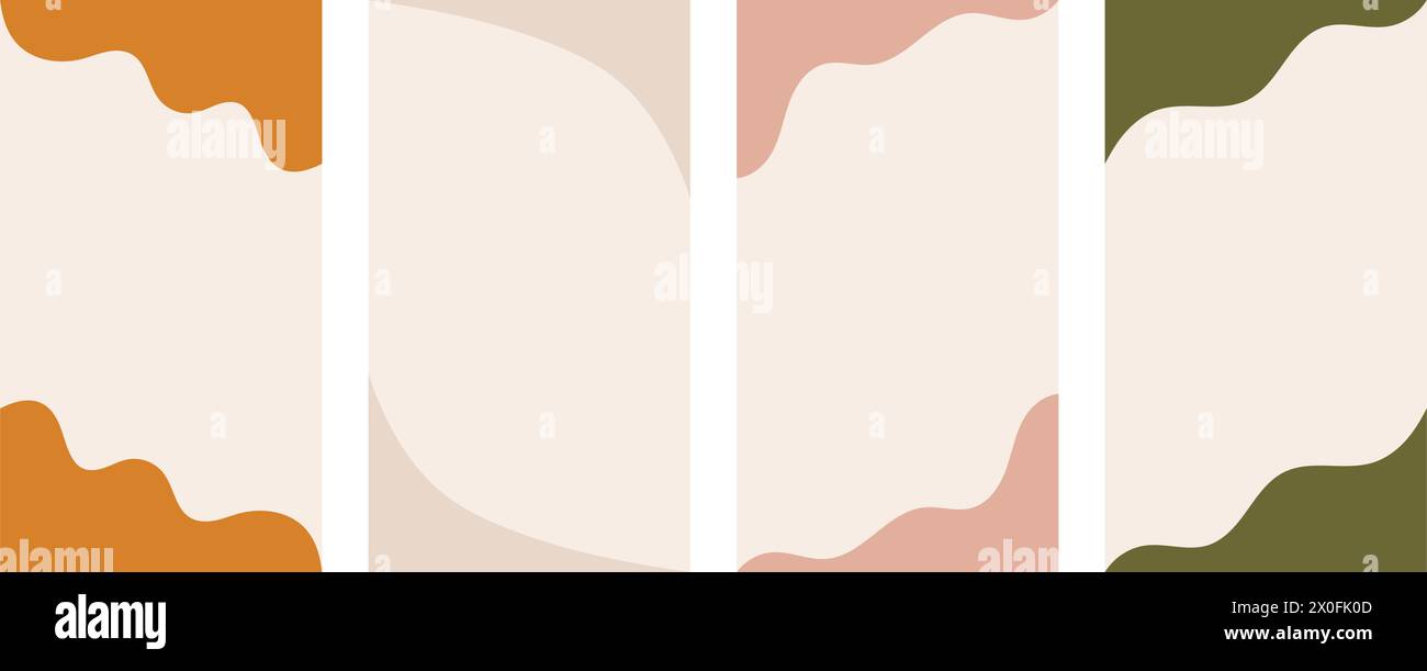 Set of varied shapes for use in vertical stories, promo site headers ...