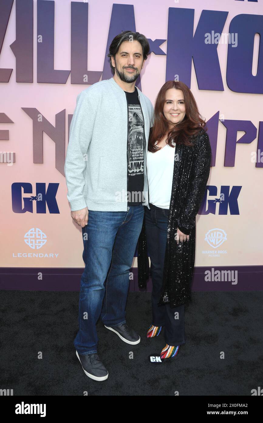 LOS ANGELES - MAR 24: Jeremy Slater, Melissa Russell at the "Godzilla x ...