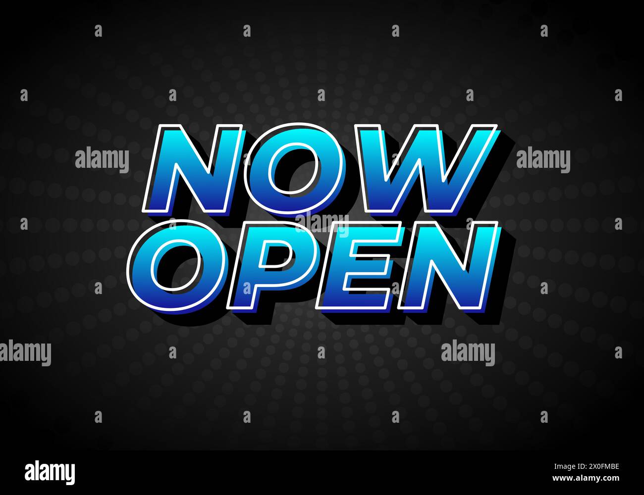 Now open. Text effect design in 3d look with eye catching colors Stock ...