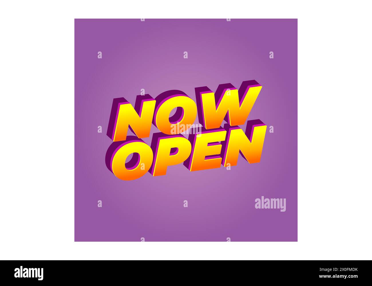 Now open. Text effect design in 3d look with eye catching colors Stock ...