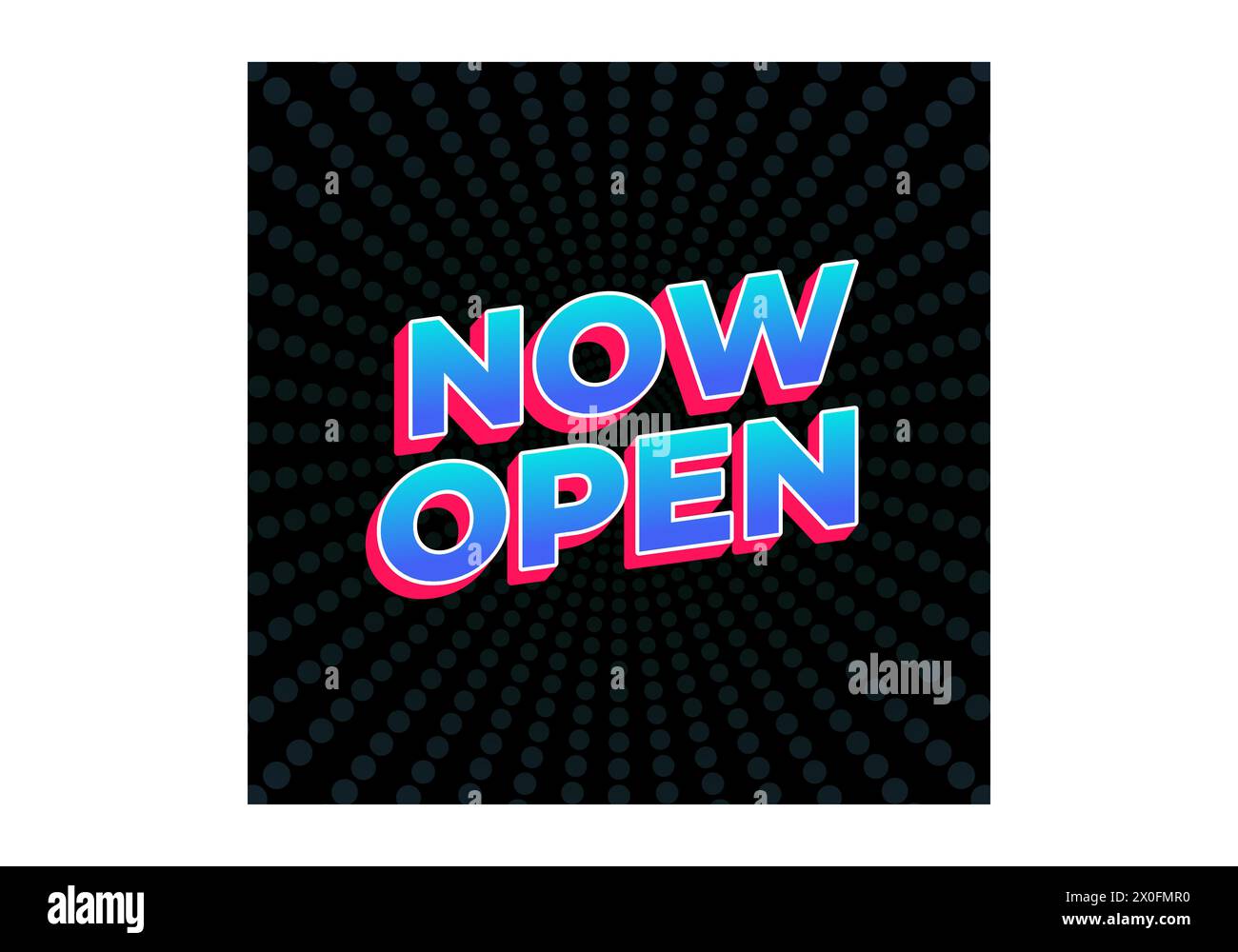 Now open. Text effect design in 3d look with eye catching colors Stock ...