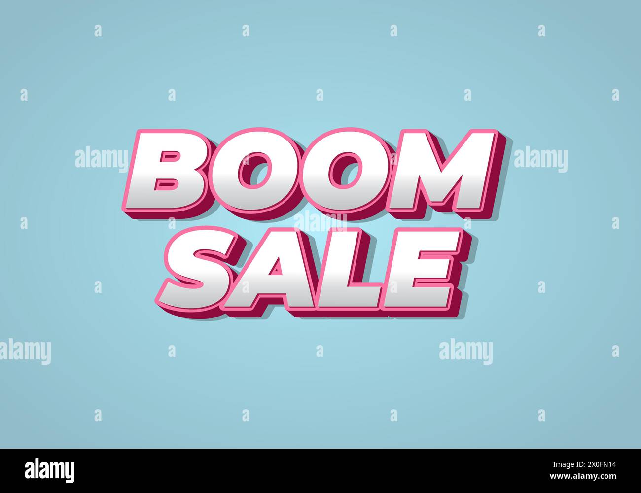 Boom sale. Text effect design in eye catching color with 3D look effect ...