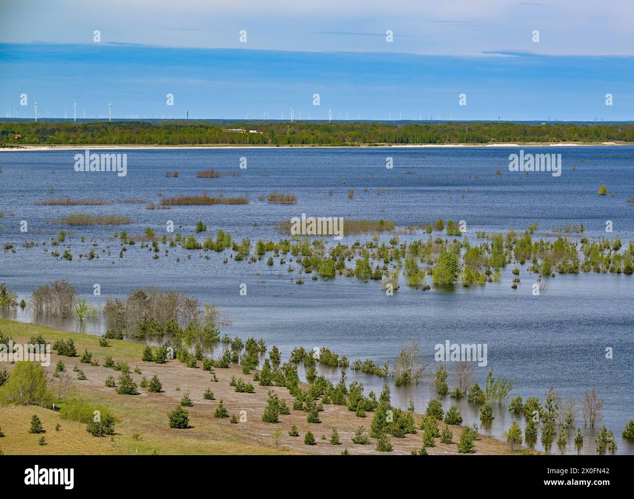 Cottbus, Germany. 11th Apr, 2024. Cottbuser Ostsee is being created in ...