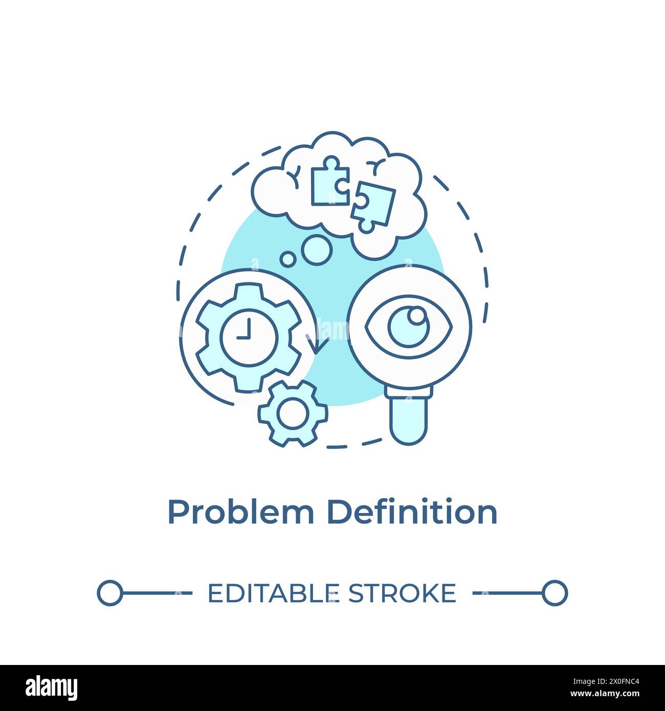 Problem definition soft blue concept icon Stock Vector Image & Art - Alamy