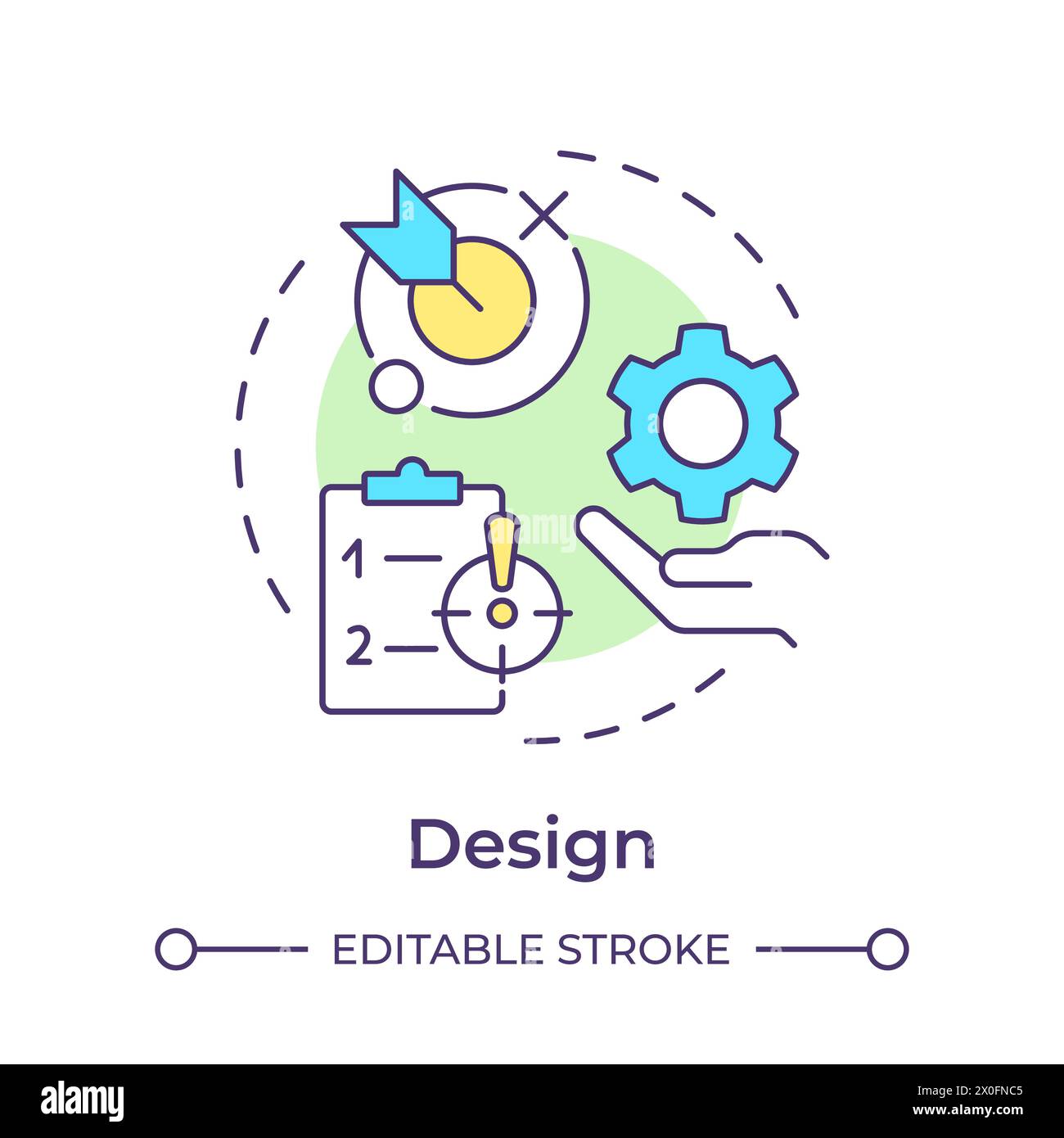 Business processes management design multi color concept icon Stock Vector Image & Art - Alamy