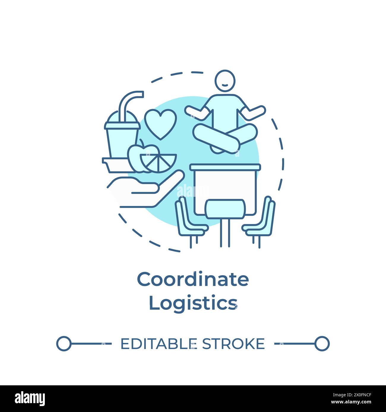 Coordinate logistics soft blue concept icon Stock Vector Image & Art ...