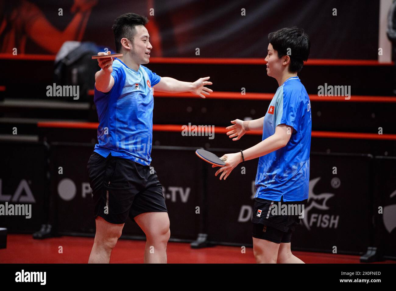 Hoi Kem DOO, Chun Ting WONG during World Mixed Doubles Olympics ...