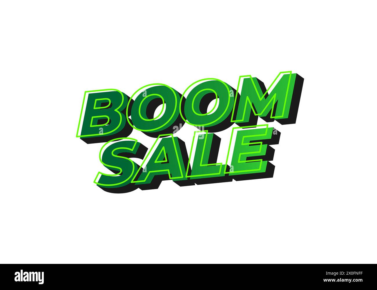 Boom sale. Text effect design in eye catching color with 3D look effect ...