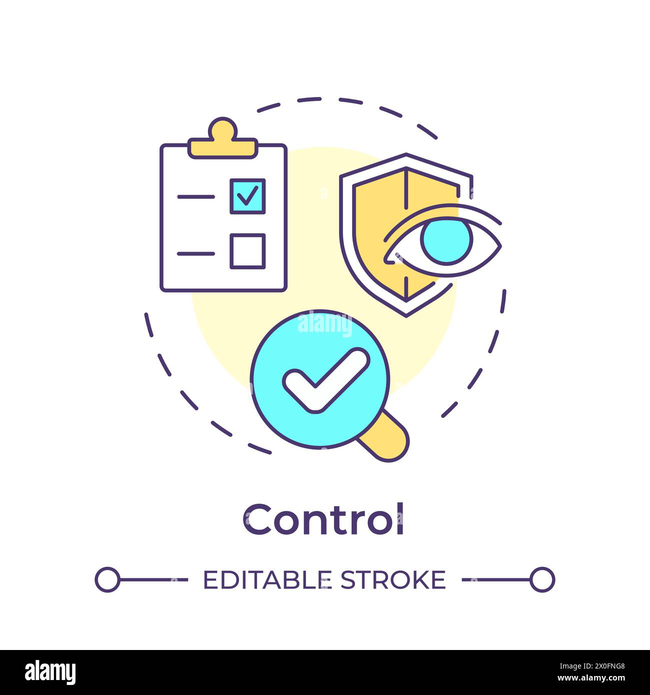 DMAIC control phase multi color concept icon Stock Vector Image & Art ...