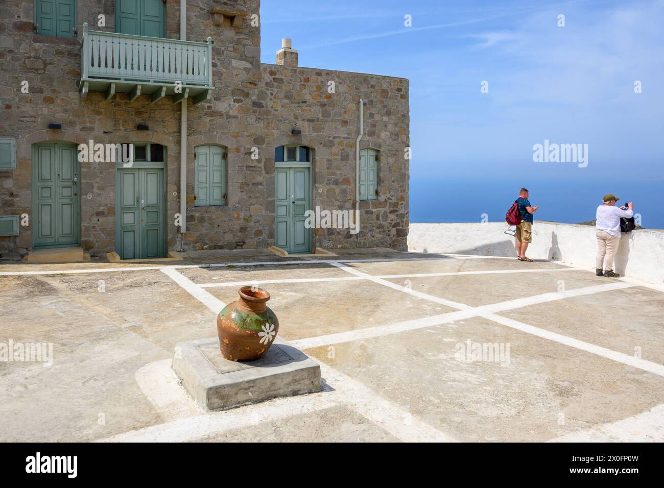 Nisyros, Greece - May 10, 2023: Panoramic view point of the volcano in ...