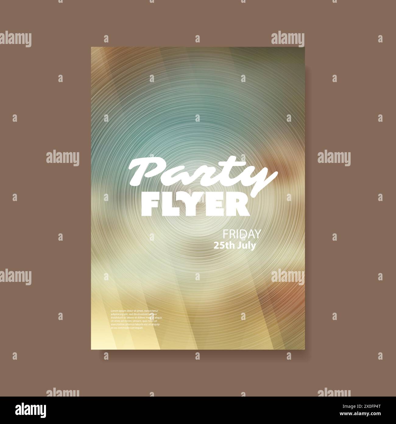 Colorful Party Flyer or Cover Design with Blurred Silver Cloudy Sky ...