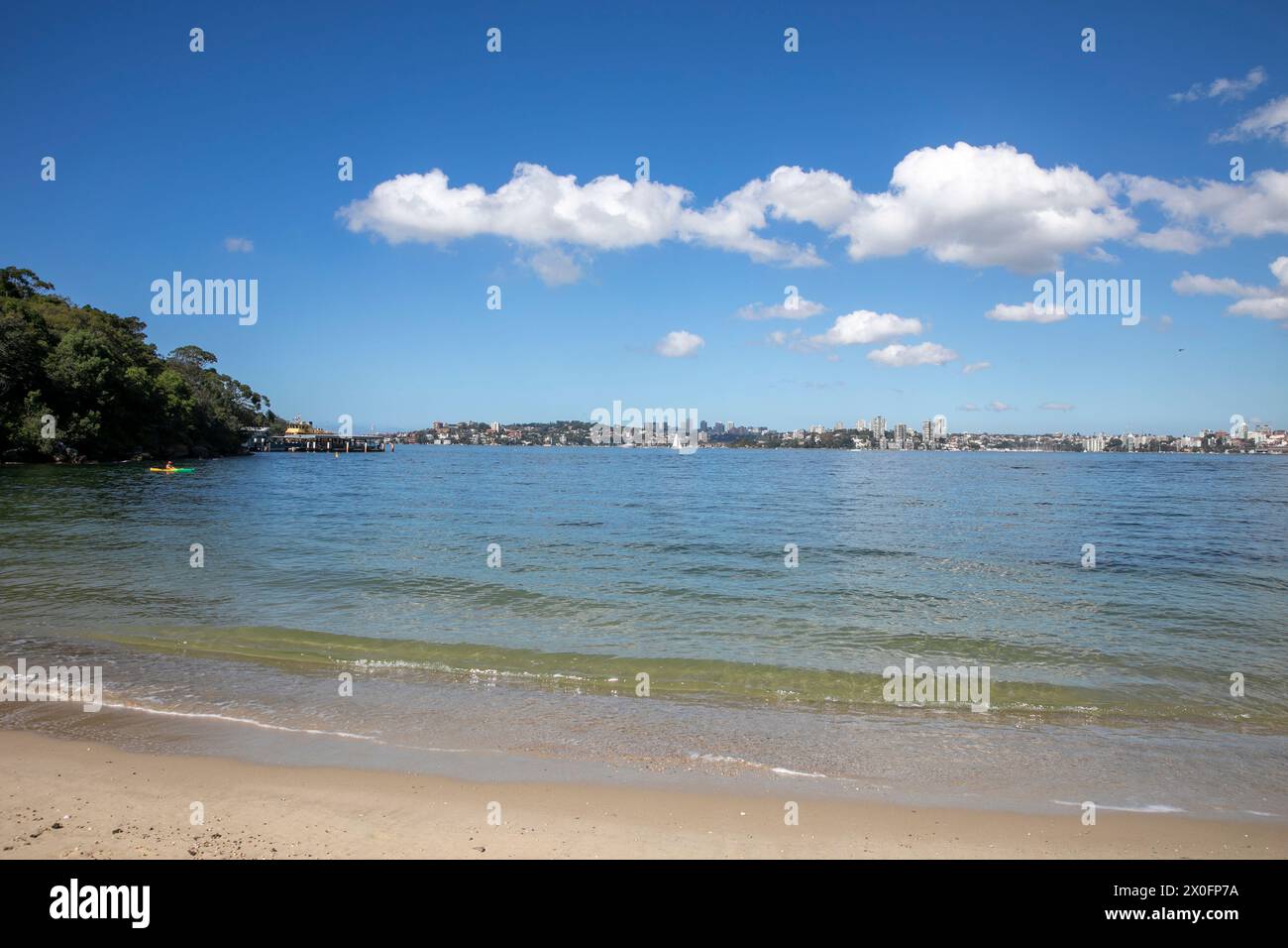 Whiting beach on north shore of Sydney Harbour, Mosman,with views ...
