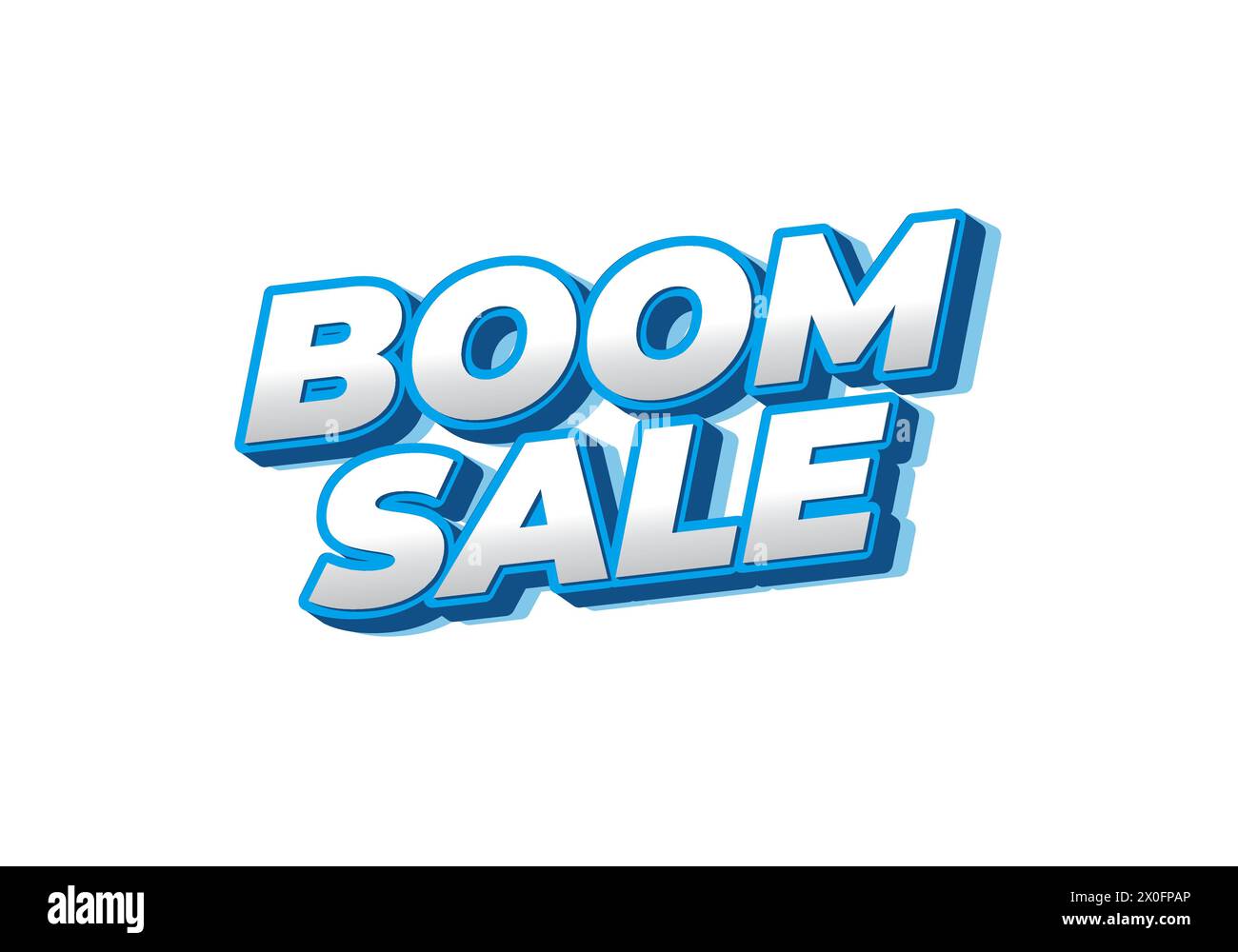 Boom sale. Text effect design in eye catching color with 3D look effect ...