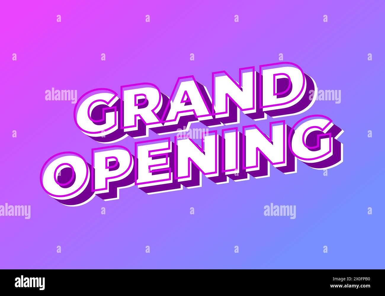 Grand opening. Text effect design in 3D look with eye catching colors ...