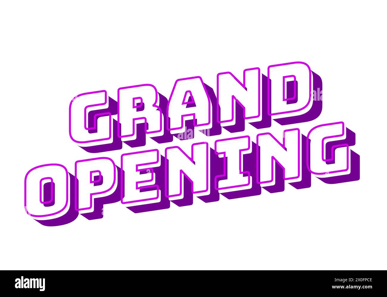 Grand opening. Text effect design in 3D look with eye catching colors ...