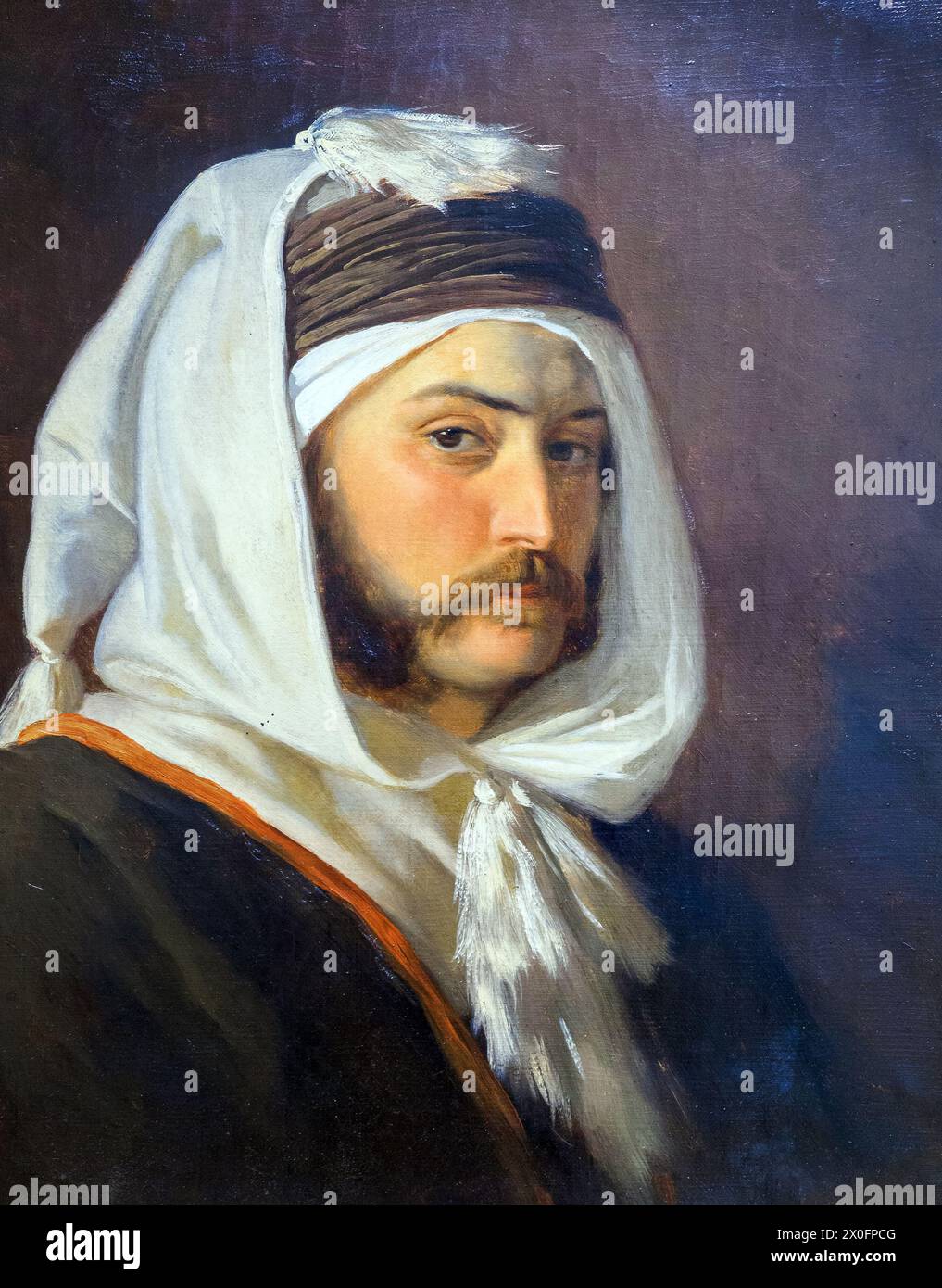 Portrait of Count Pietro Primoli dressed as Berber by a painter of the ...