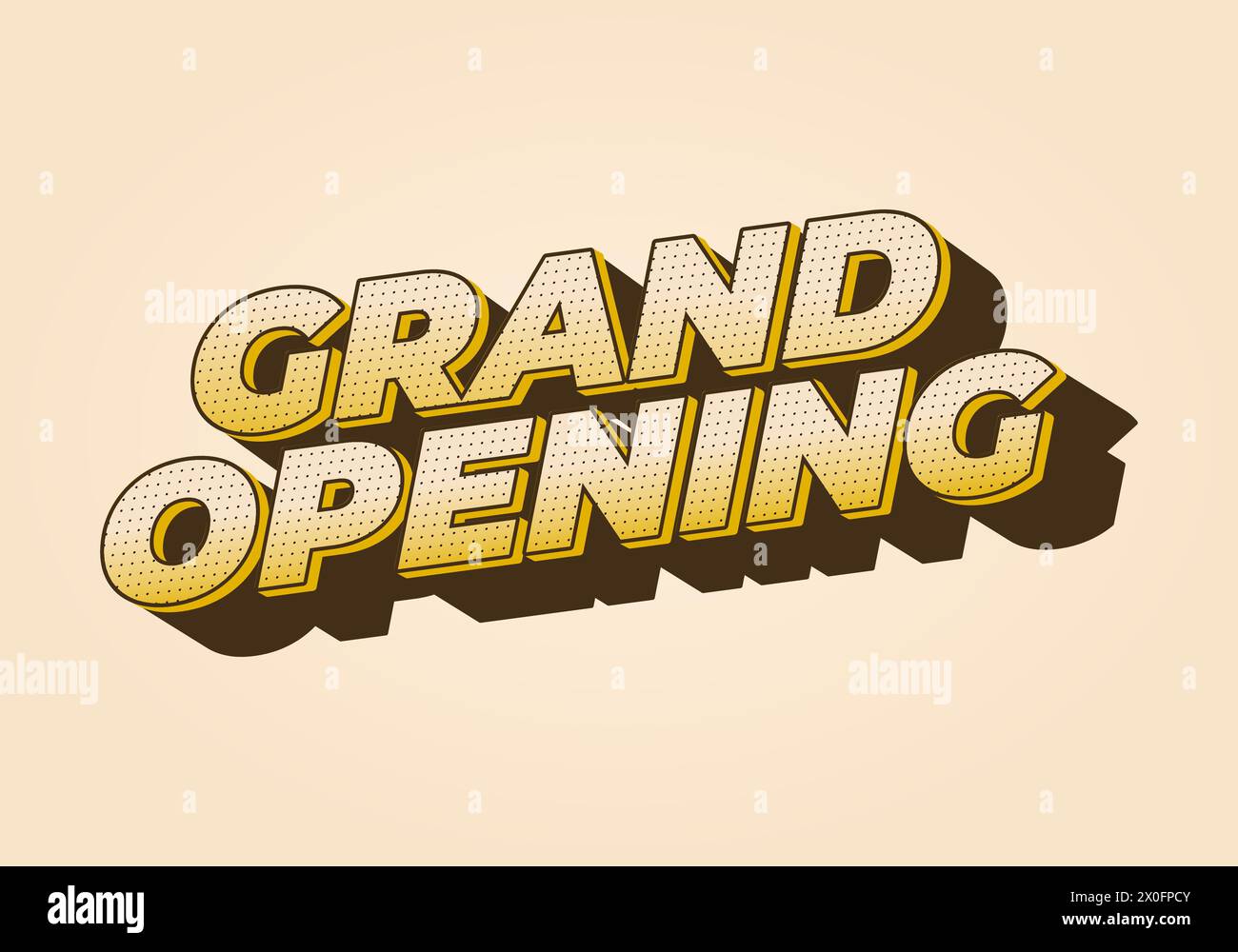 Grand opening. Text effect design in 3D look with eye catching colors ...