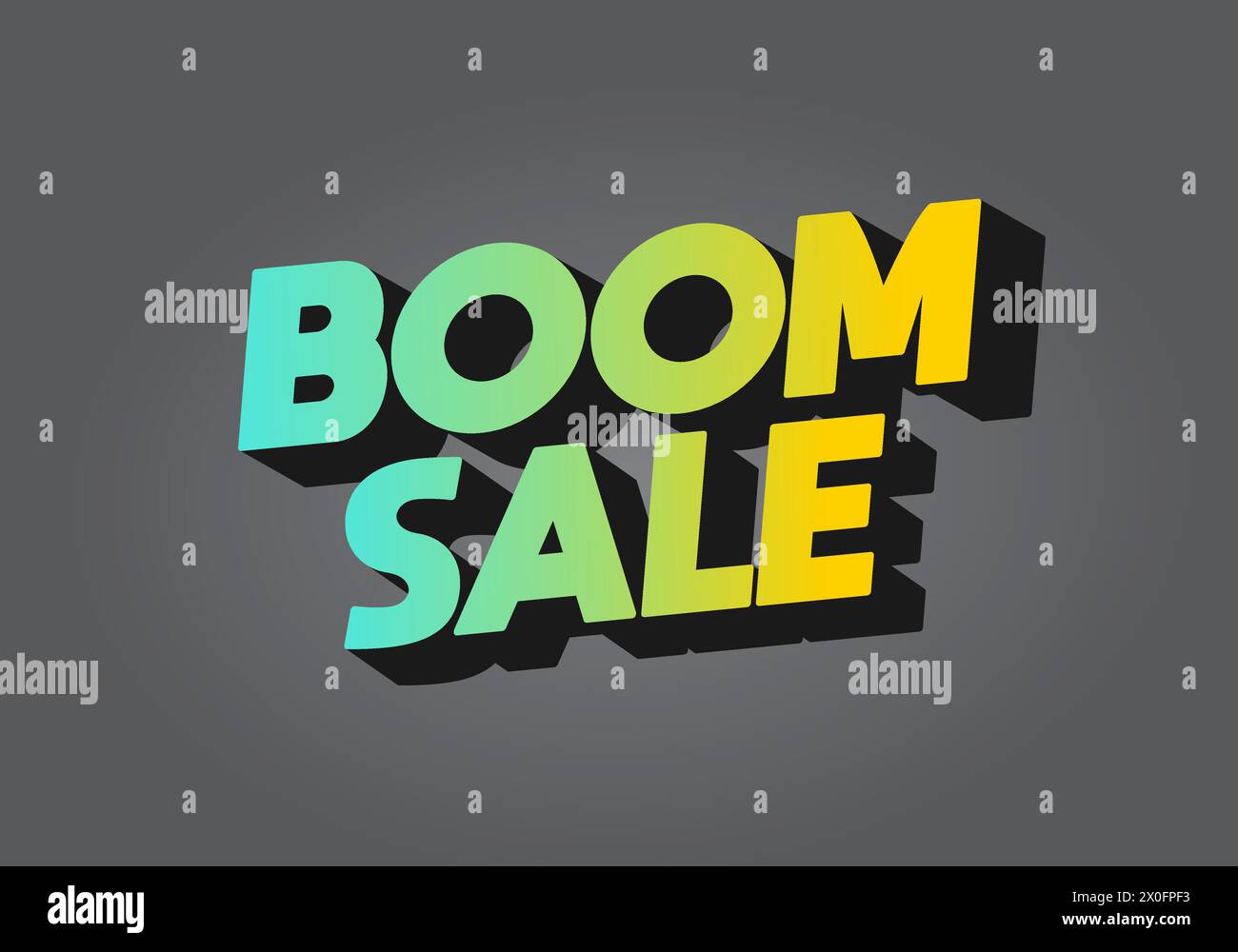 Boom sale. Text effect design in eye catching color with 3D look effect ...