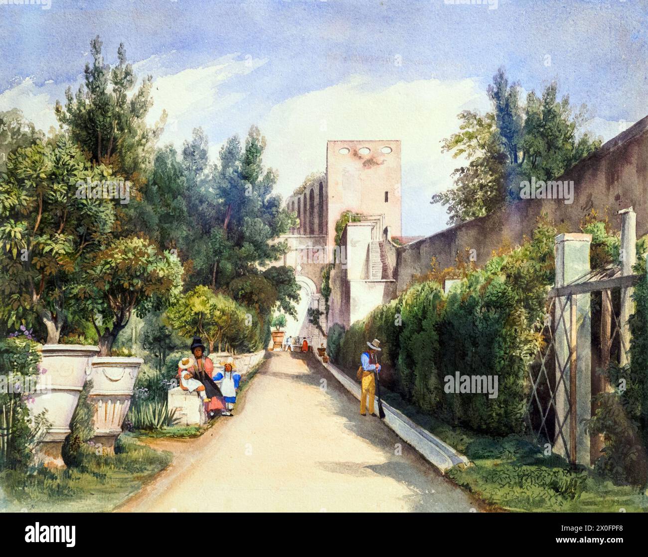 The Orangerie Allee at Villa Paolina by Alessandro Castelli (1809 ...