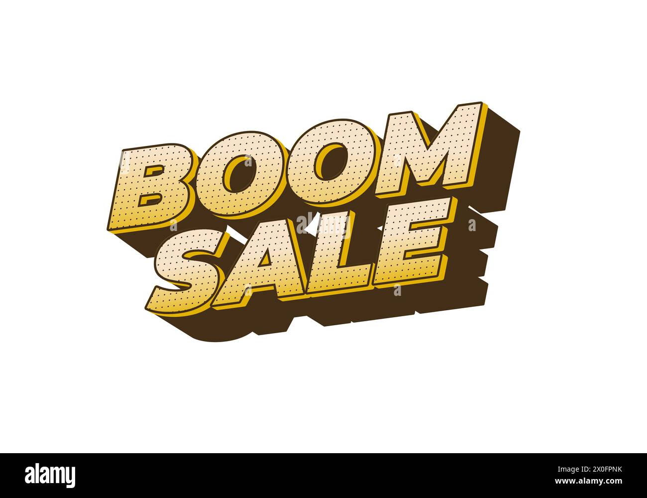 Boom sale. Text effect design in eye catching color with 3D look effect ...