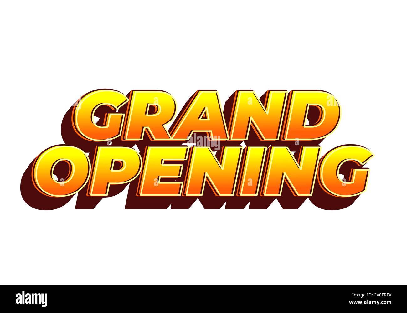 Grand opening. Text effect design in 3D look with eye catching colors ...