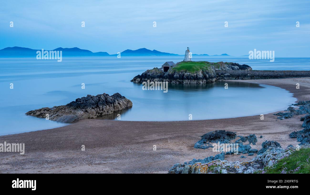 The beach on Ynys Llanddwyn, a small tidal island off the west coast of ...