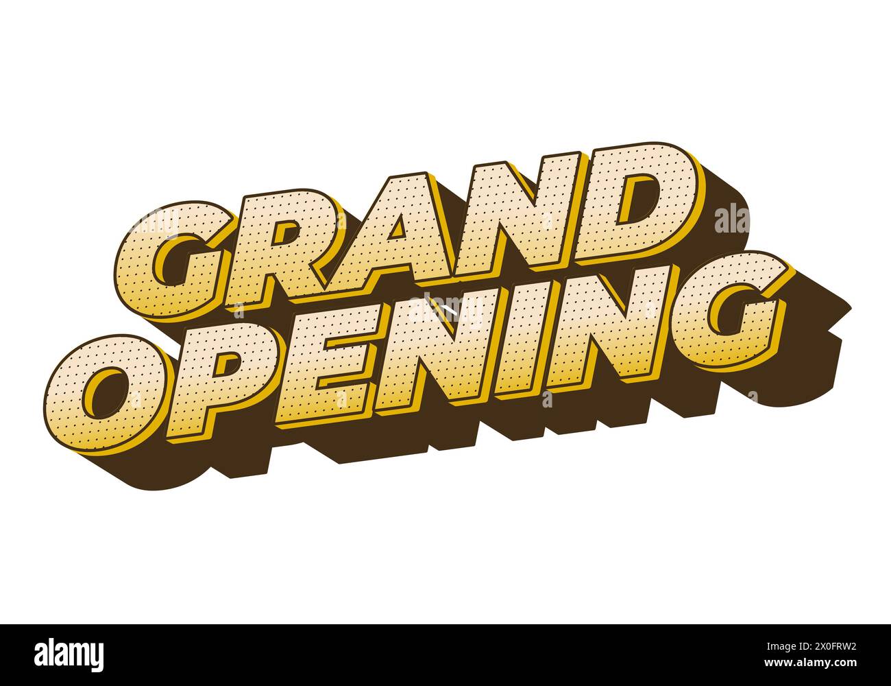Grand opening. Text effect design in 3D look with eye catching colors ...