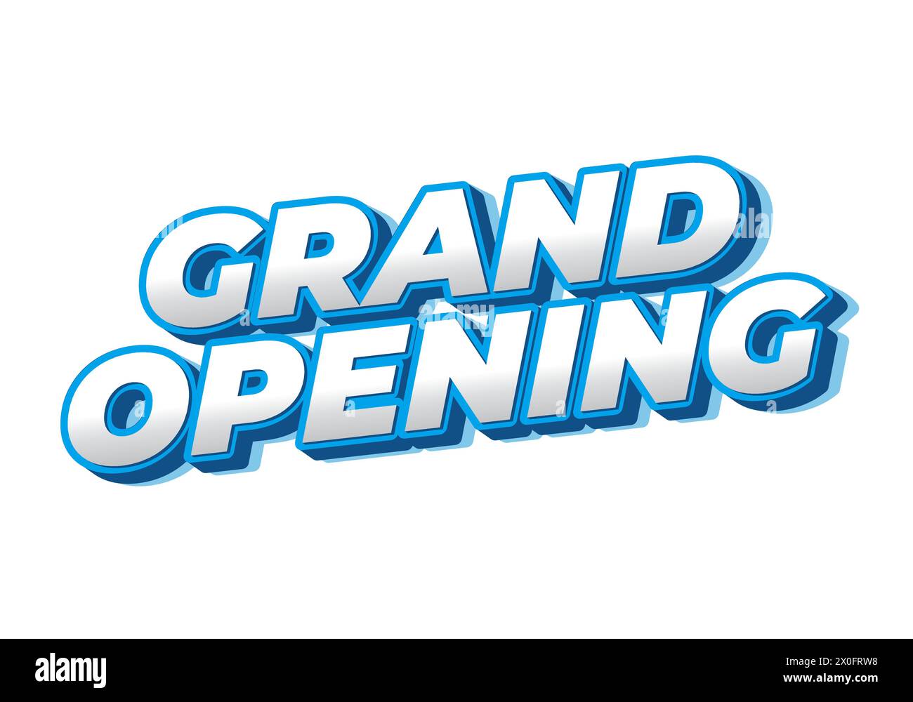 Grand opening. Text effect design in 3D look with eye catching colors ...