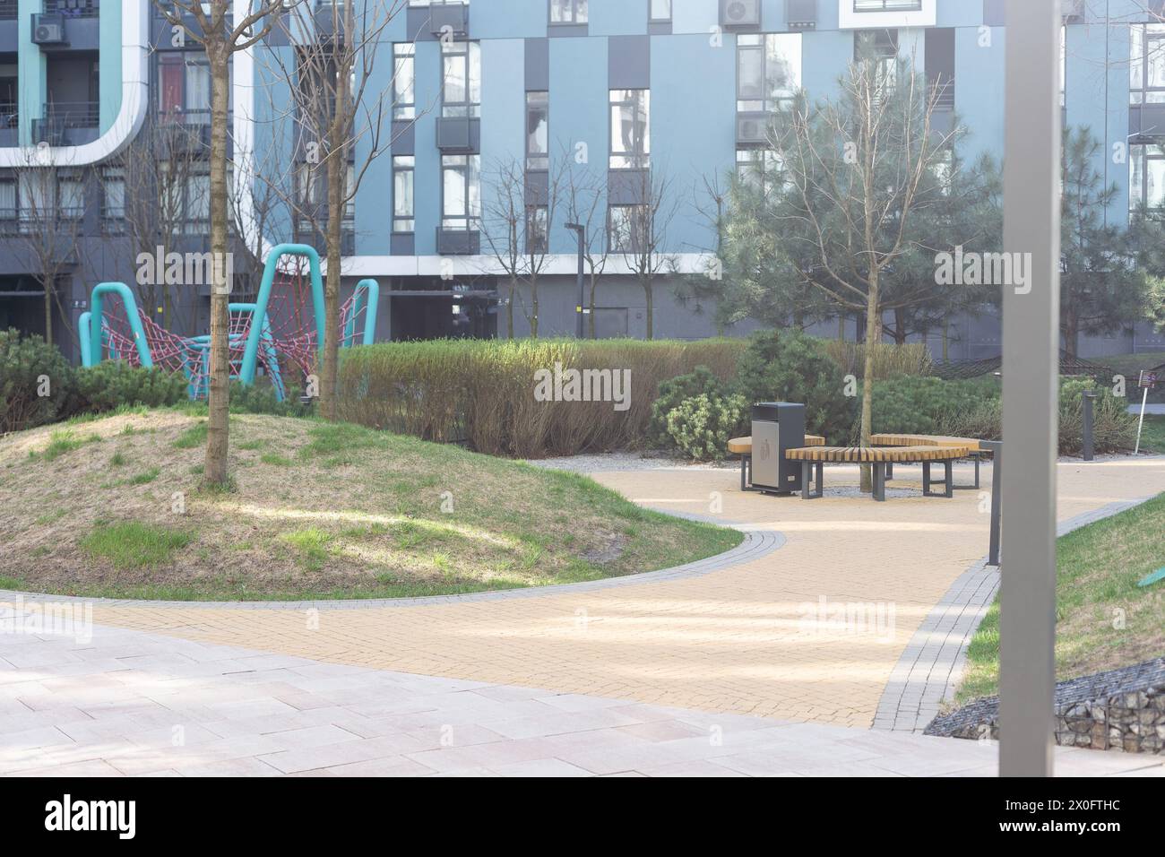 beautiful new building near the park Stock Photo - Alamy