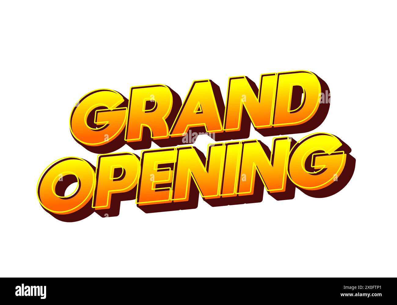Grand opening. Text effect design in 3D look with eye catching colors ...