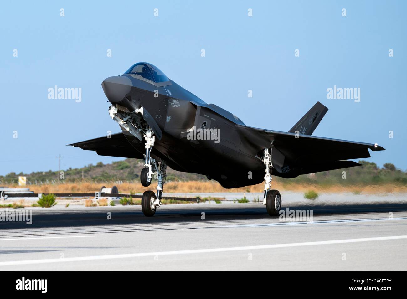 A U.S. Air Force F-35A Lightning II, assigned to the 495th Fighter ...