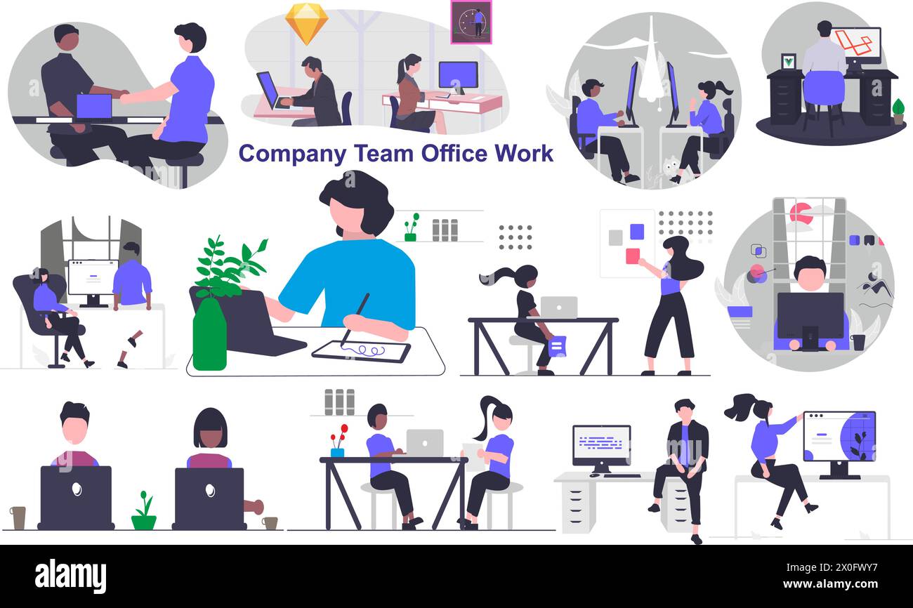 Cool office Stock Vector Images - Alamy