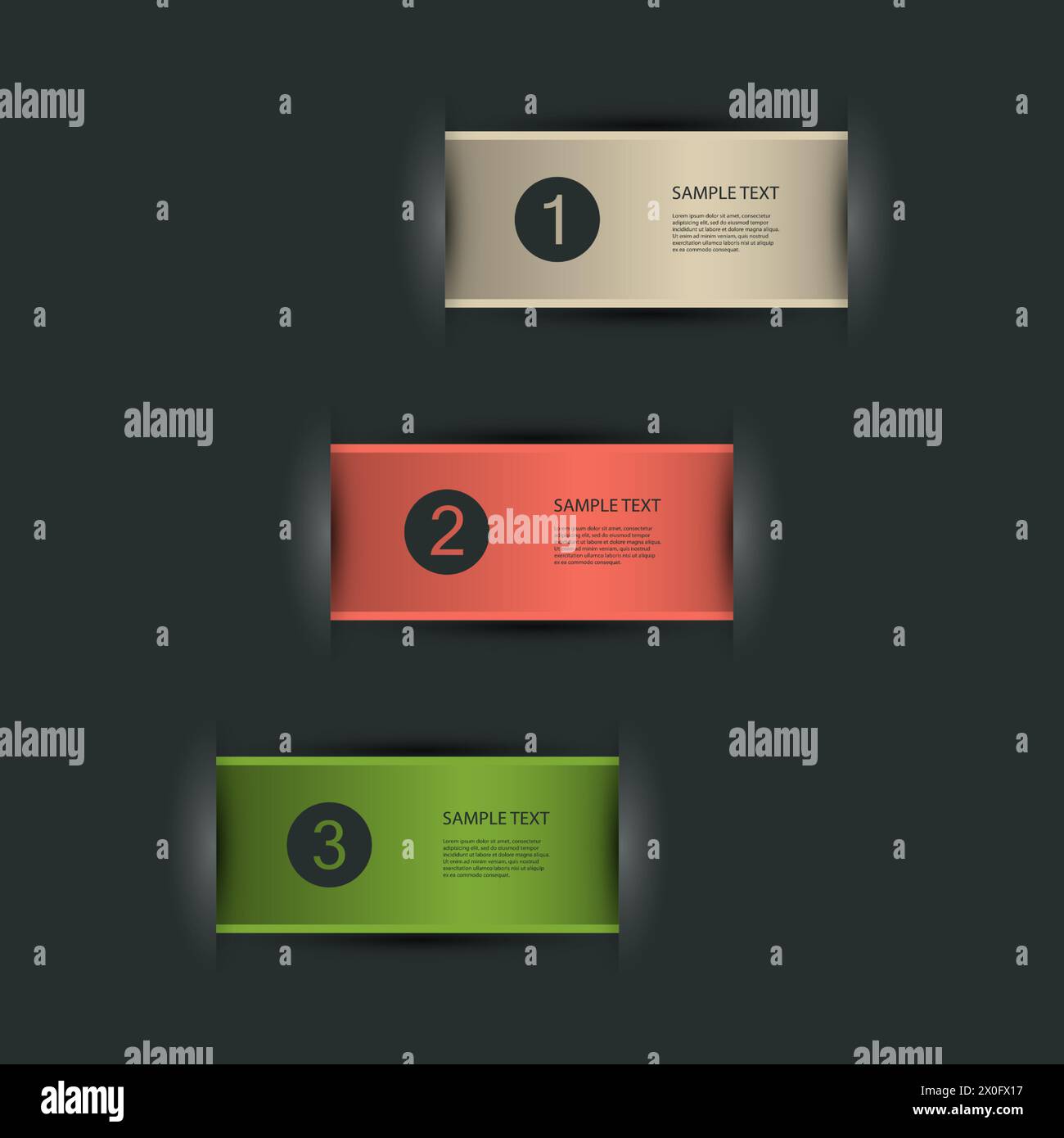 Infographic Design - Set of Colorful Horizontal Numbered Banners ...