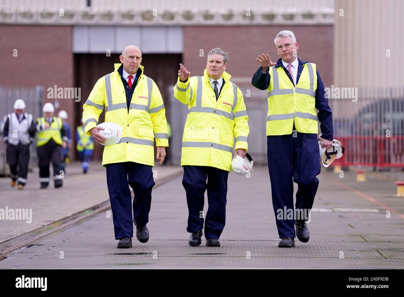 Labour Party leader Sir Keir Starmer with shadow defence secretary John ...