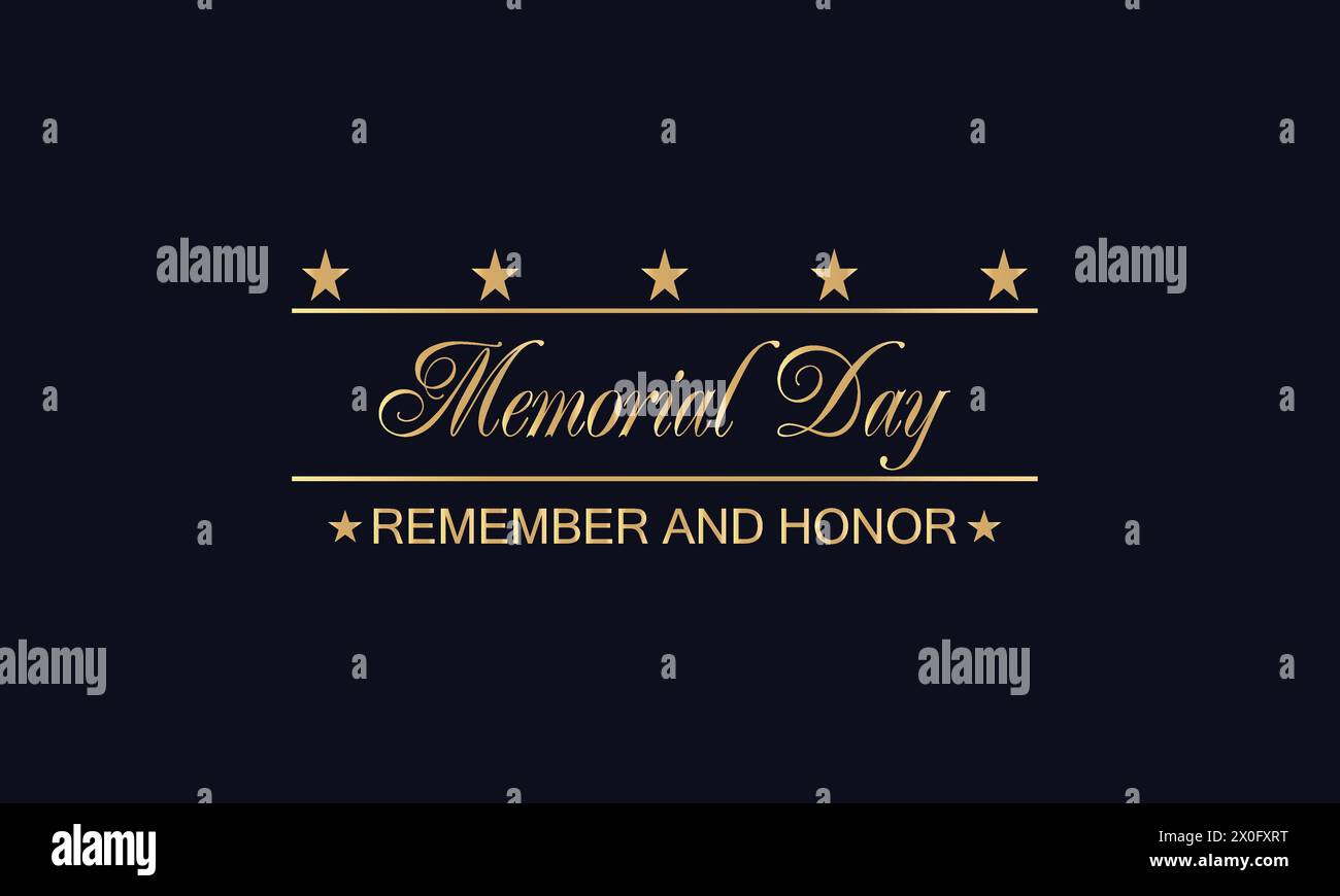 Honoring Our Heroes A Memorial Day Tribute with USA Flag Design Stock ...