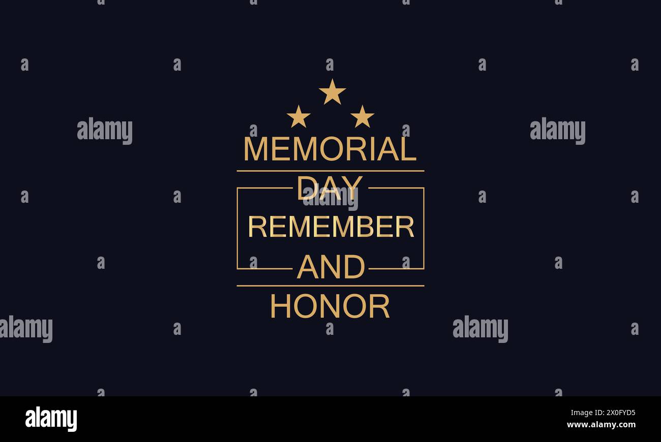 Honoring Our Heroes A Memorial Day Tribute with USA Flag Design Stock ...