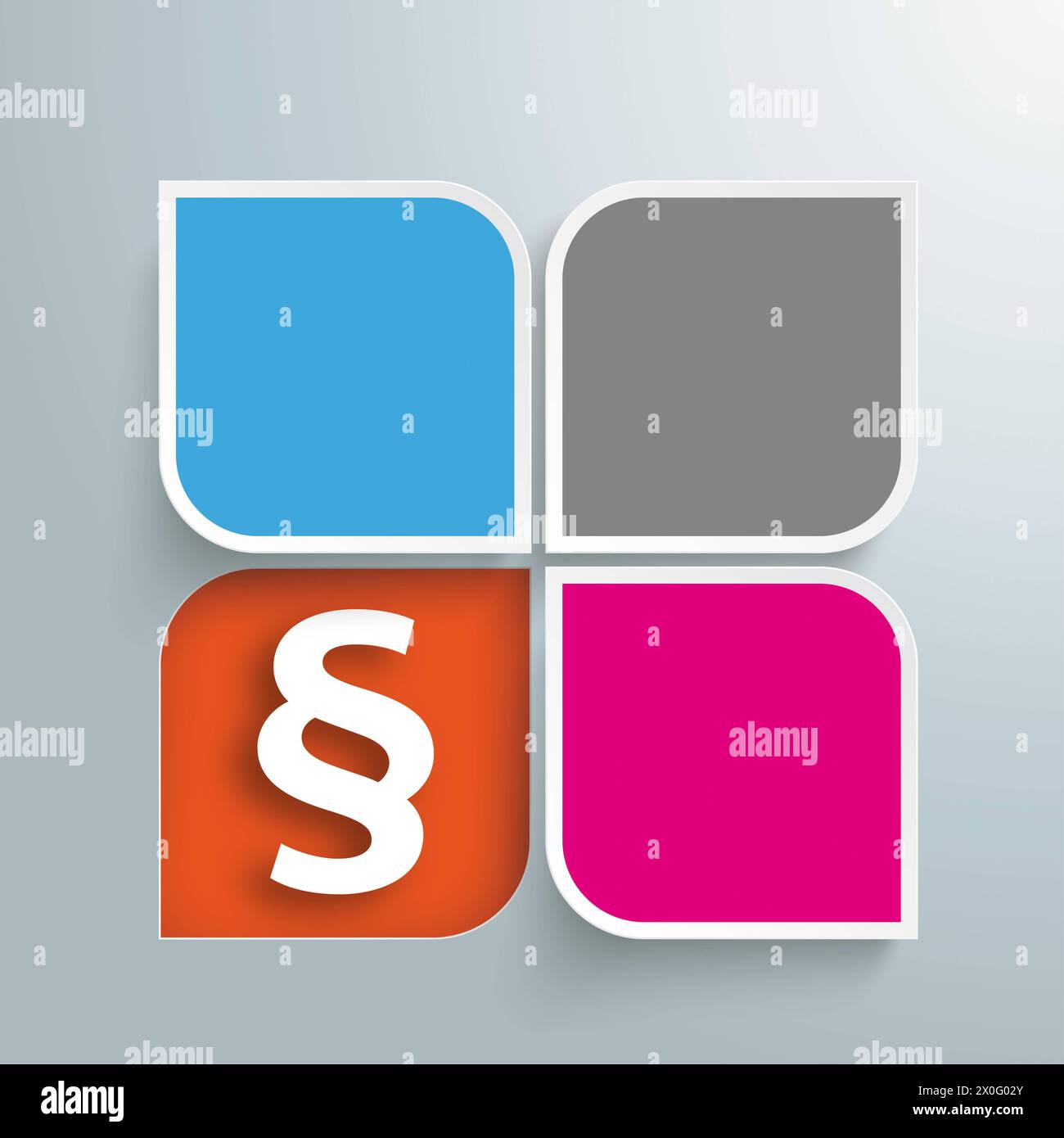 Round Squares 4 Options Hole Paragraph Infographic design with white ...