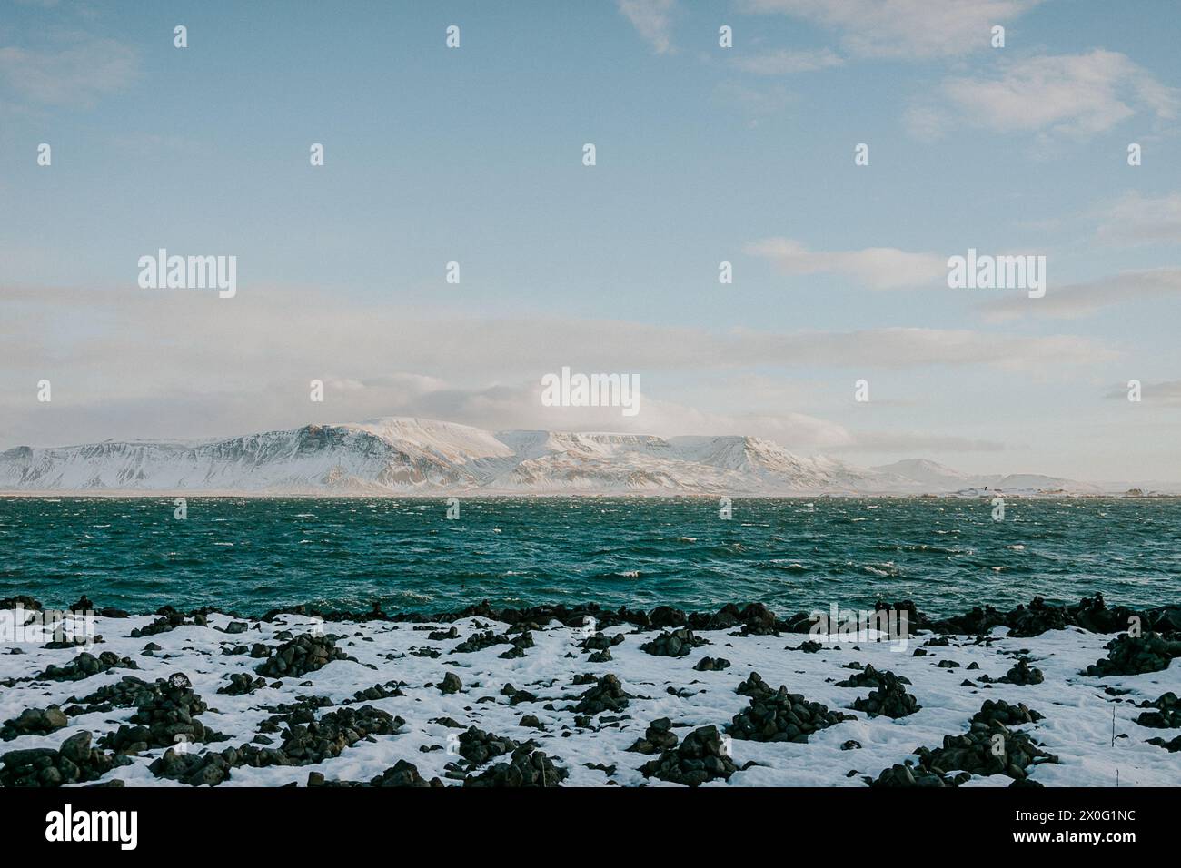Mt. Esja on the Atlantic Ocean in Reykjavik, Iceland Stock Photo - Alamy