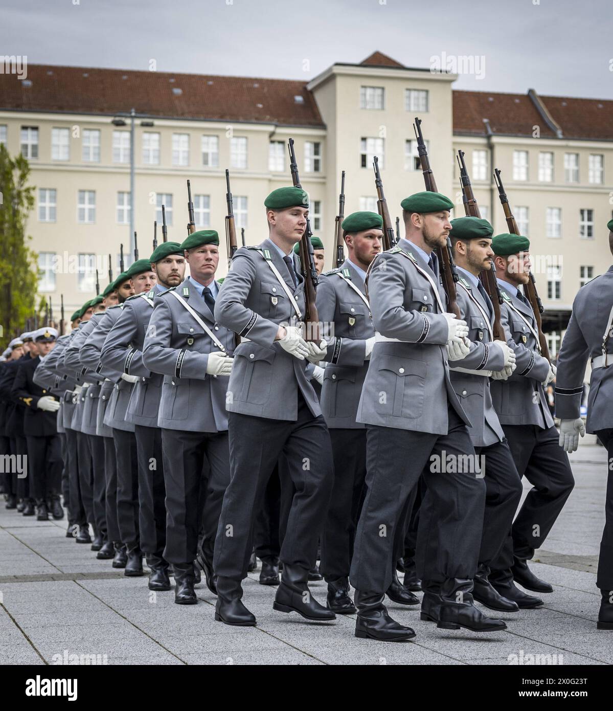 Wachbataillon der Bundeswehr wahrend des Abschlussappell im ...