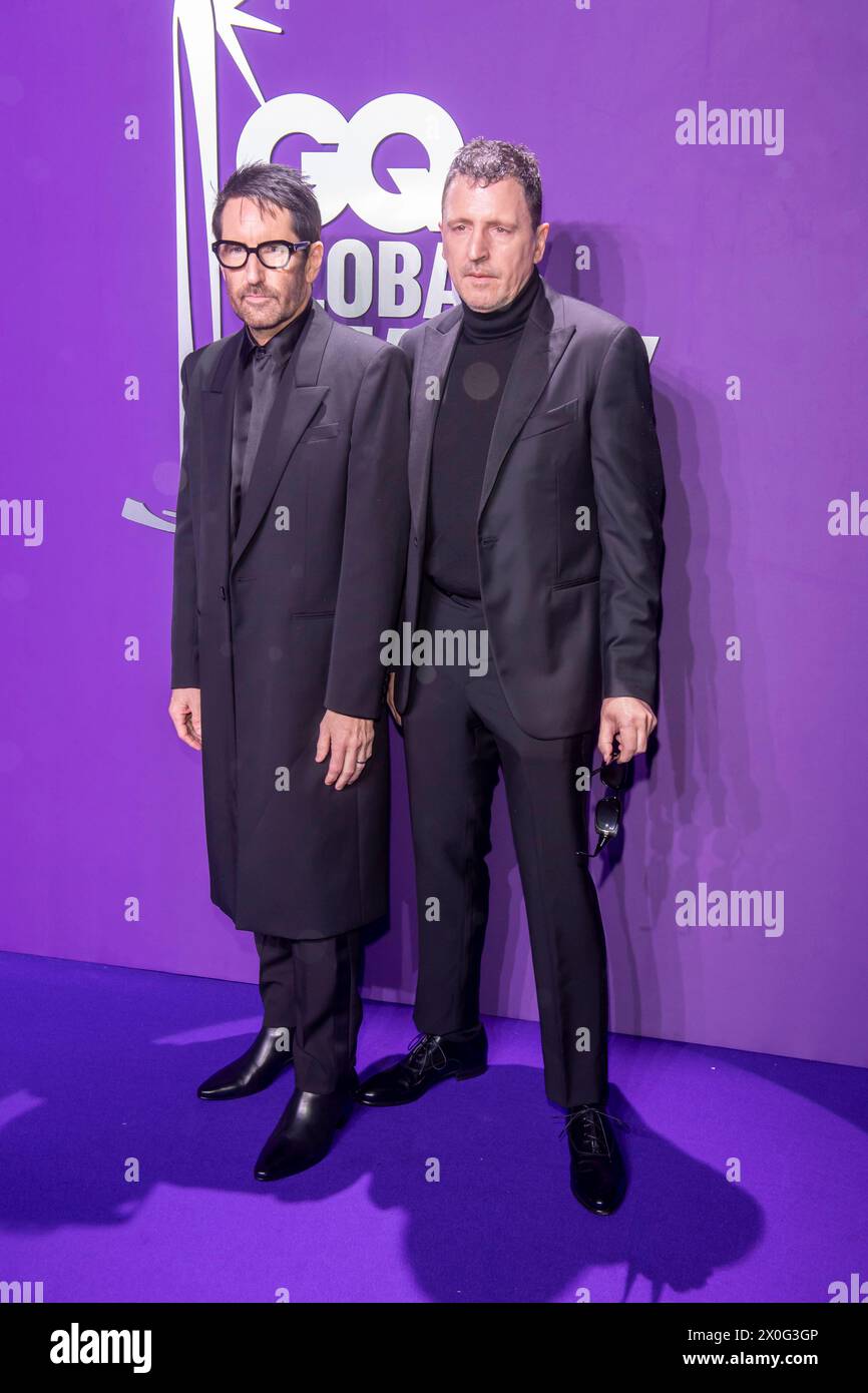 NEW YORK, NEW YORK - APRIL 11: (L-R) Trent Reznor and Atticus Ross attend the 2024 GQ Creativity ...