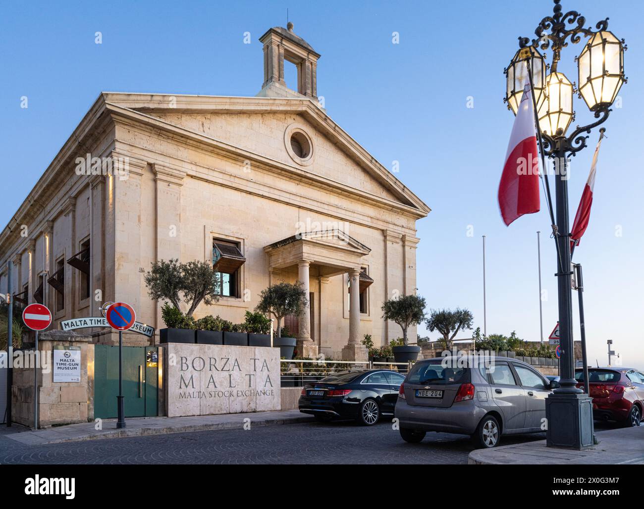 Valletta, Malta, April 03, 2024. exterior view of the Malta Stock ...