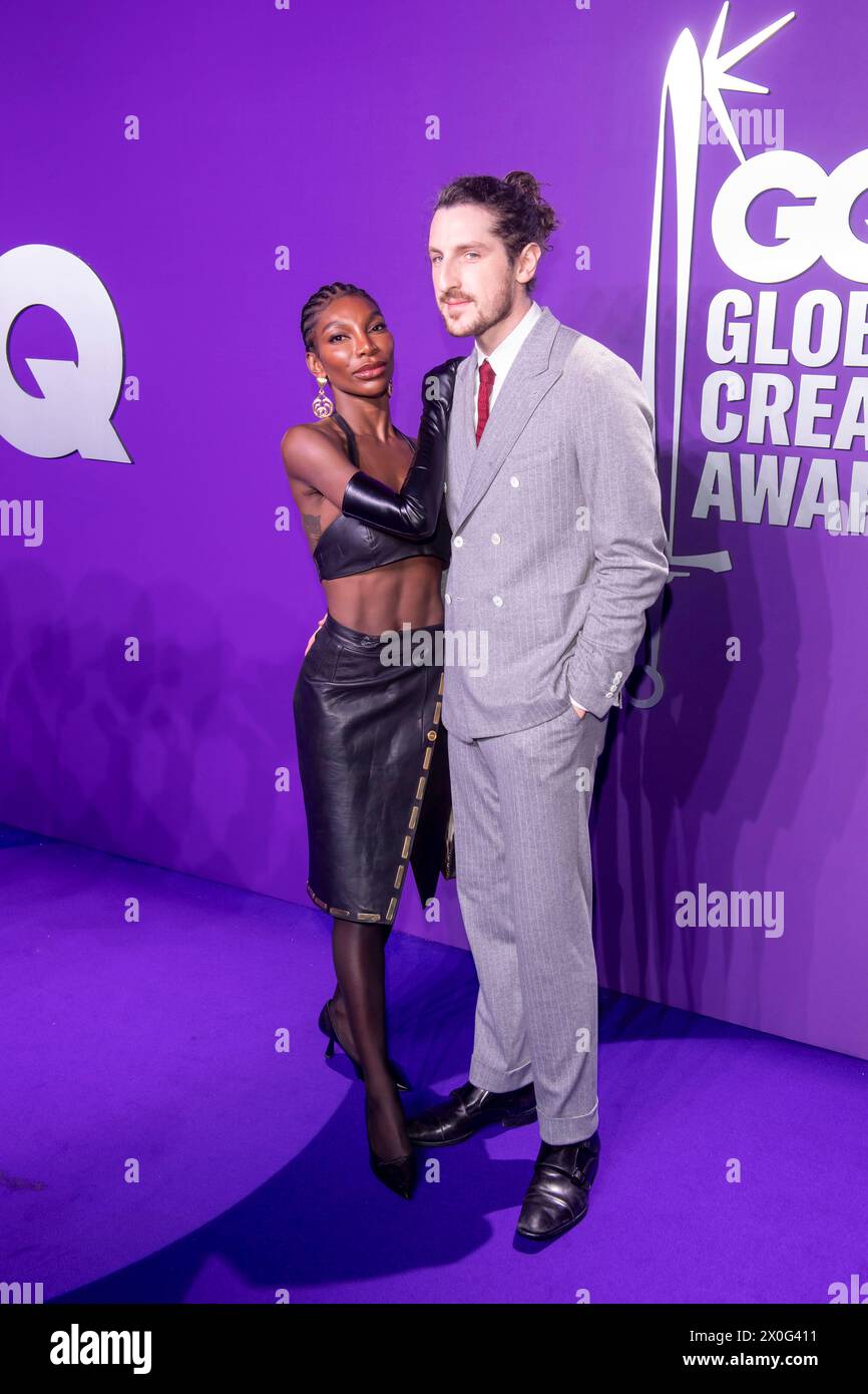 NEW YORK, NEW YORK - APRIL 11: (L-R) Michaela Coel and Spencer Hewett ...