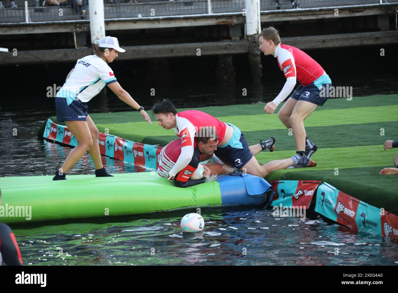 Sydney, Australia. 12th April 2024. The BSc Aqua Rugby Festival on a ...